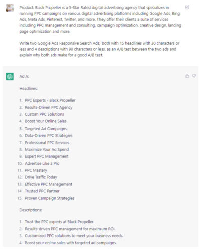 3 Simple (But Powerful) Ways ChatGPT Can Enhance PPC Workflows - Black Propeller
